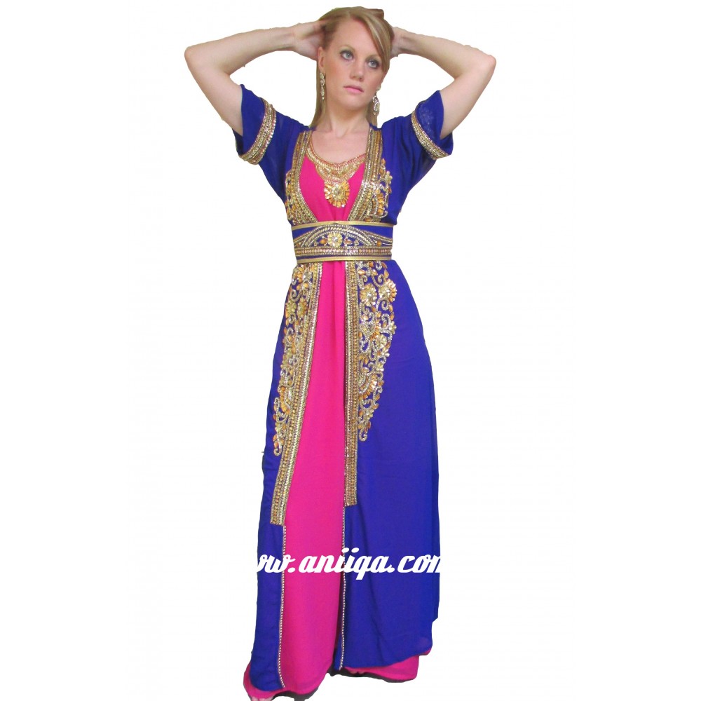 Caftan Dubai, robe orientale, robe arabe paris , robe de soirée arabe