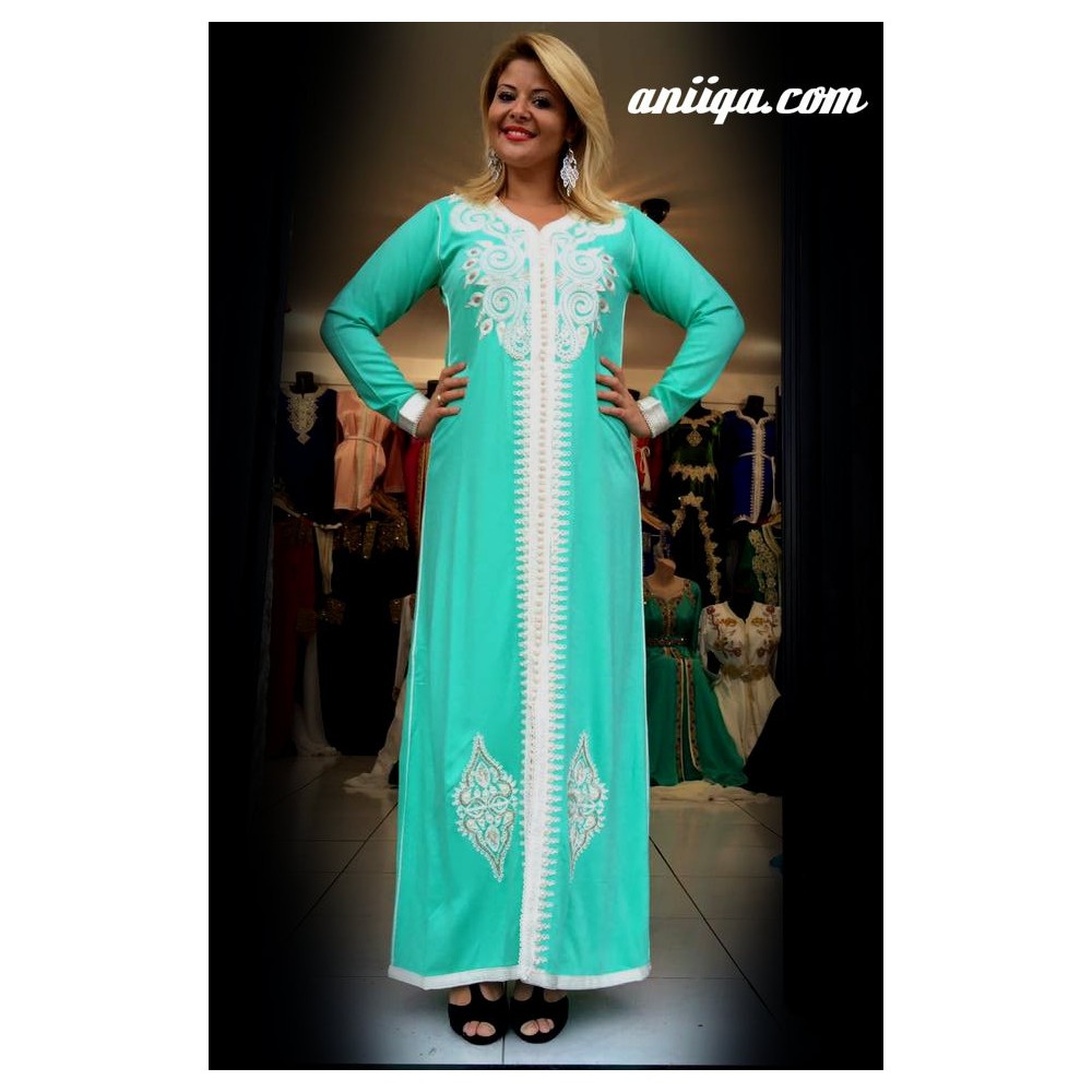 boutique de caftan marocain simple à paris , modele caftan moderne