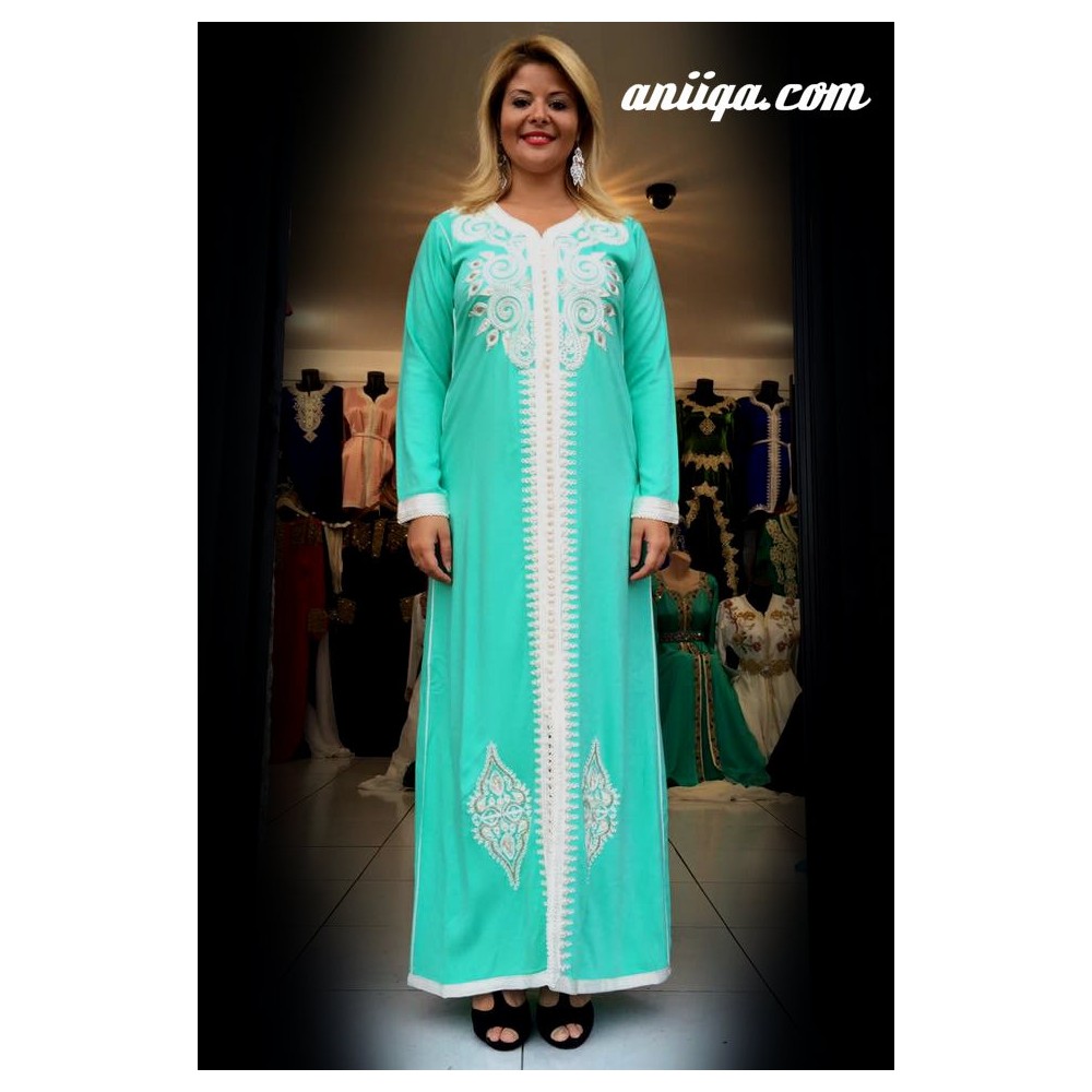 boutique de caftan marocain simple à paris , modele caftan moderne