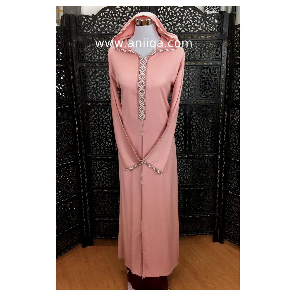 Djellaba Randa Rose poudré