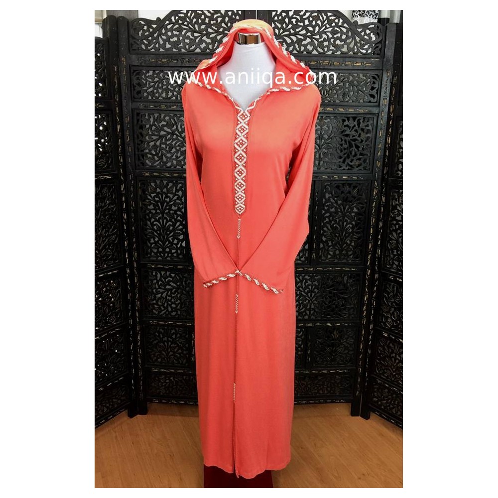 Djellaba Randa corail Najoua