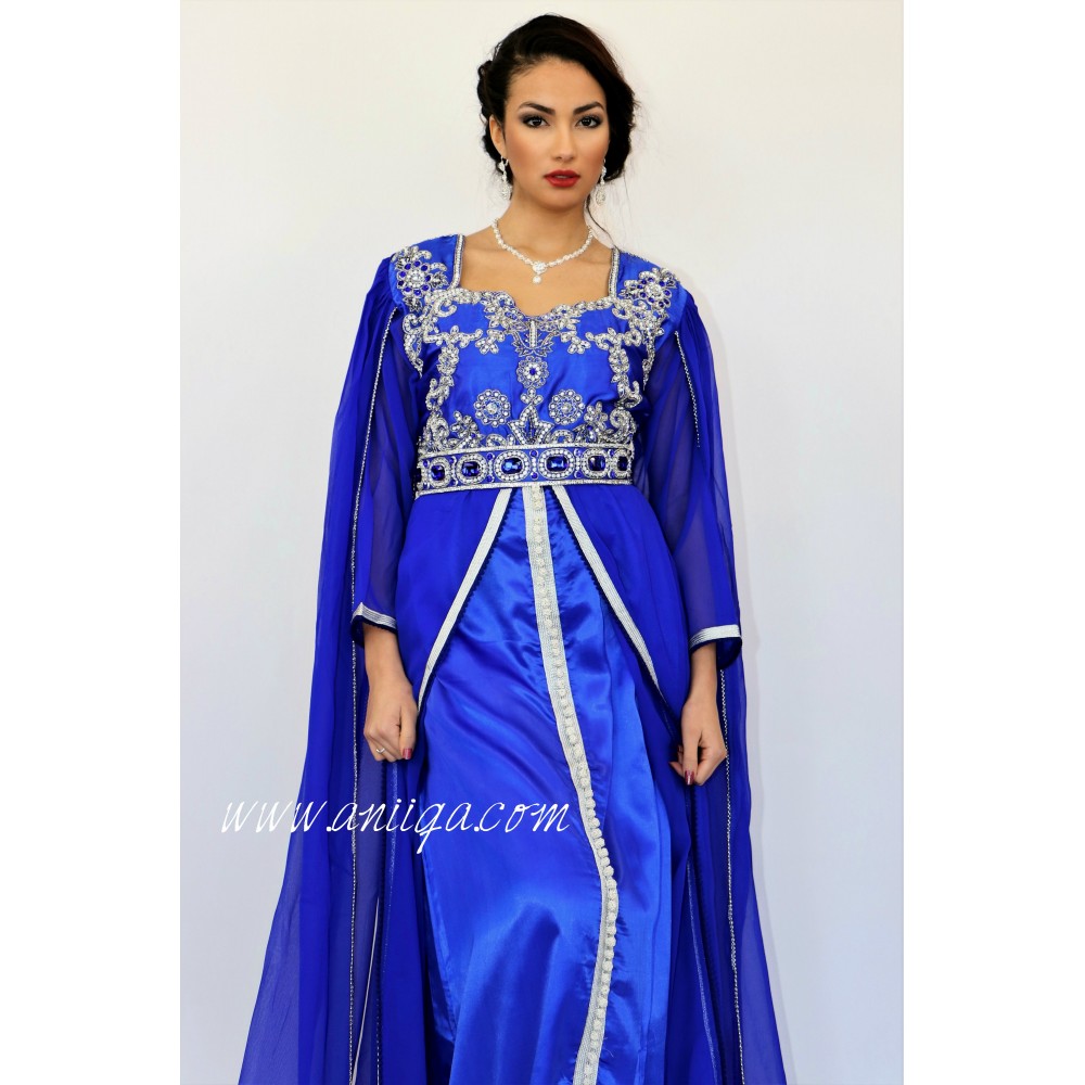 caftan simple 2018 /2019 , caftan moderne simple , robe marocaine 2018