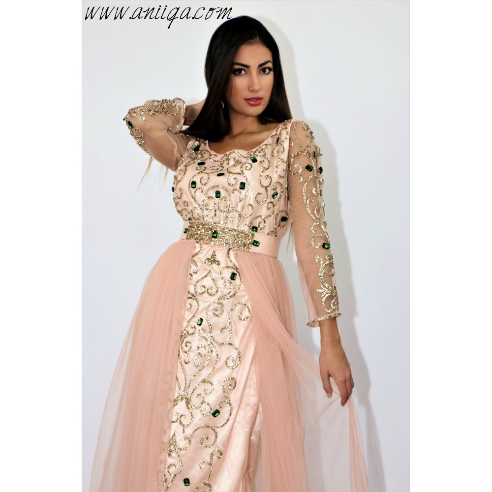 caftan perlé,caftan marocain, robe caftan tendance, caftan en ligne
