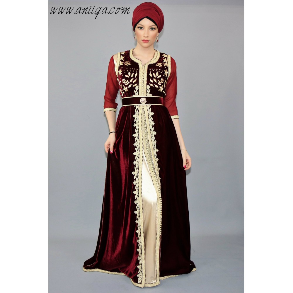 caftan velour 2019, vente de caftan simple et moderne en ligne , paris